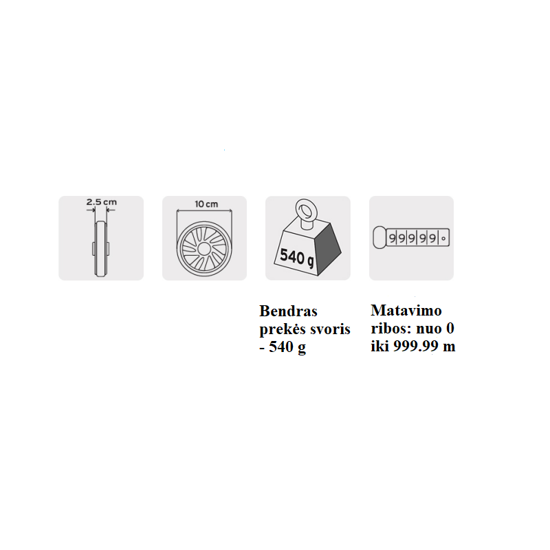 Atstumo matavimo ratukas (2 ratų), TRUPER - Mano Daržiukas